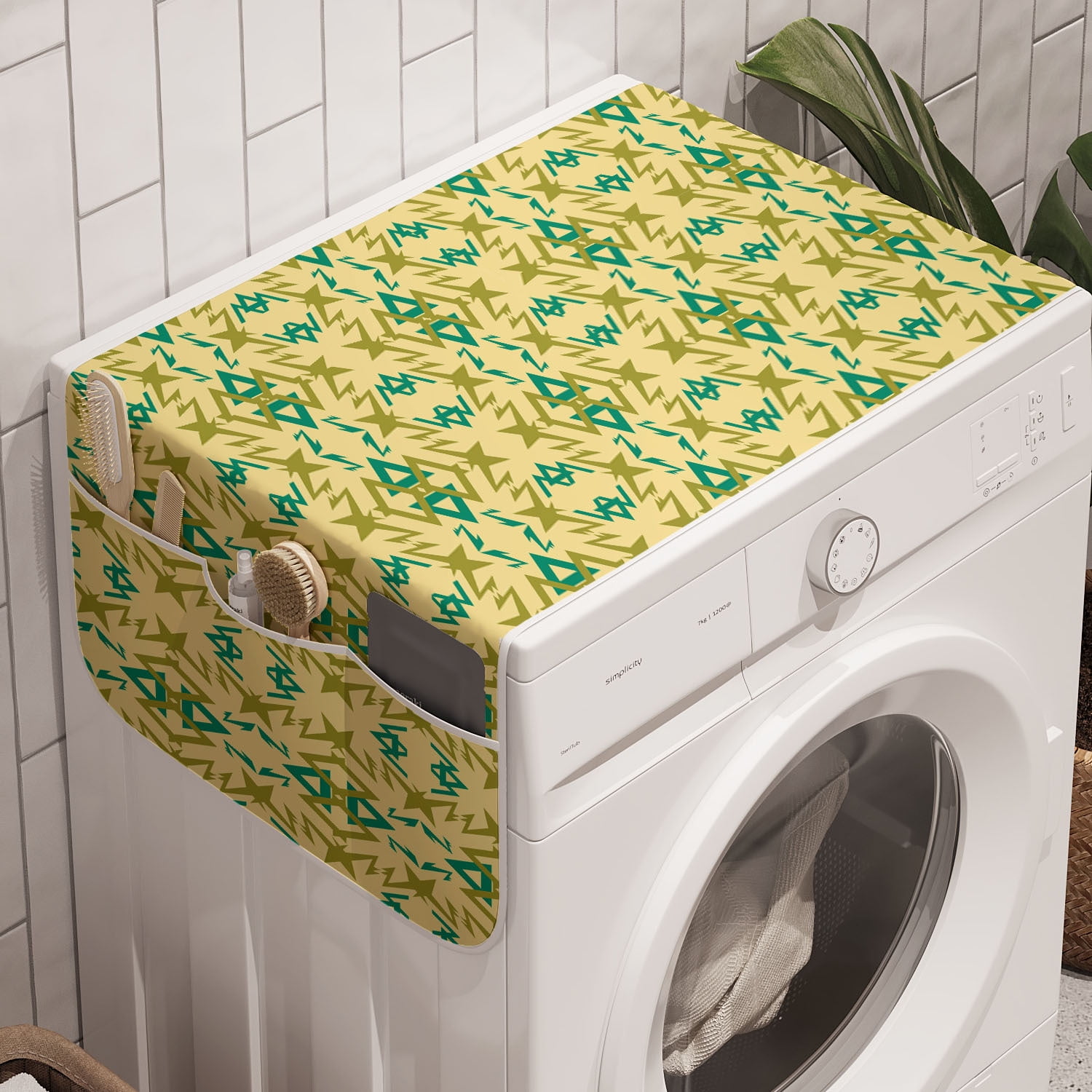 Abstract Washing Machine Organizer, Whimsical Geometric Shapes in ...