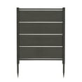 Enclo Bessemer 4ft x 3.3ft WoodTek Vinyl Privacy Screen Kit- Charcoal ...