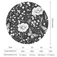 70x70in Round Tablecloth Car Line Straight And Dense Wireless Head Gap ...