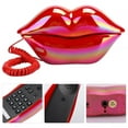 Wired Phone Landline, Red Desktop Handset for Home and Business, Small ...