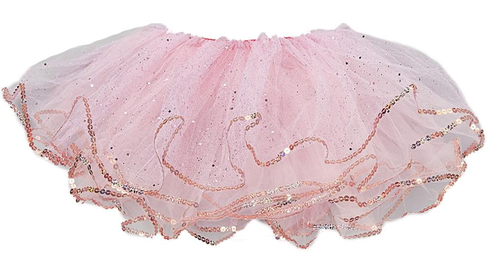Wenchoice Girl's BABY PINK GLITTER REVERSIBLE TUTU L(5T-6T) - Walmart.com