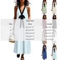 BRGZLK Women Color Block Dress Summer Cute Bowknot V Neck Sleeveless ...