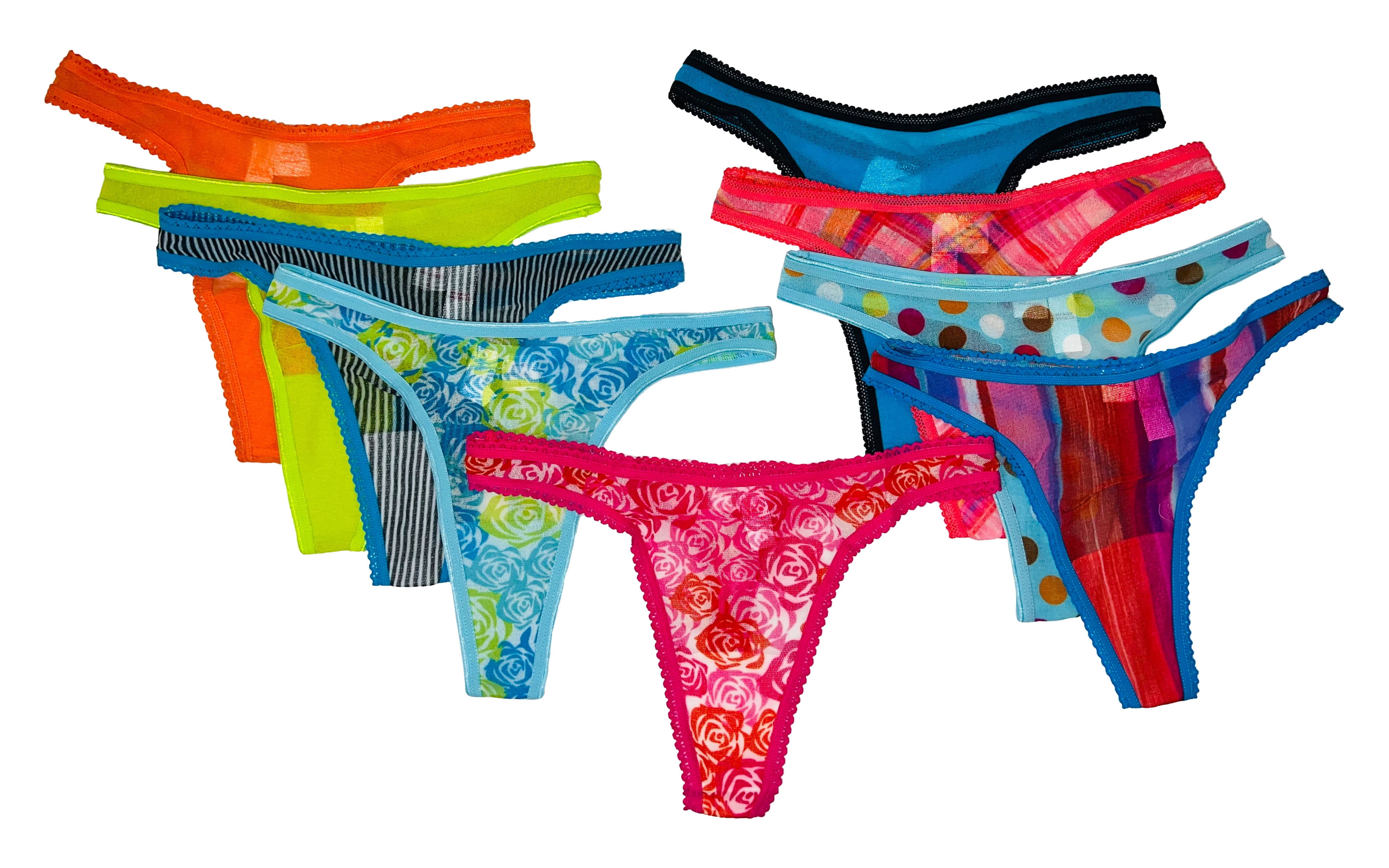 Pack 9 Tangas Mix de Colores Erizo Lenceria Sensual Nylon | Bodega ...