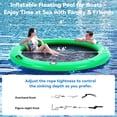 6FT Green Round Inflatable Floating Dock Water Hammock Pool Float ...