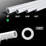 PEX-A Pipe 1 Inch x 500 Feet, White Tubing Water Plumbing, Potable ...