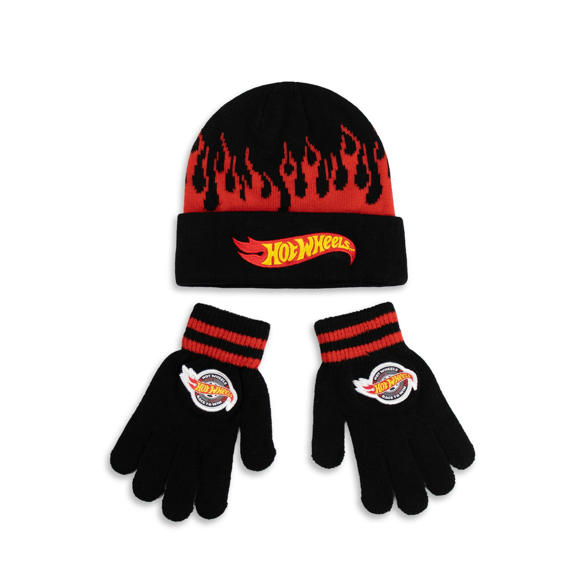 Click here for Hot Wheels Unisex Kids Black Beanie And Gloves Set prices