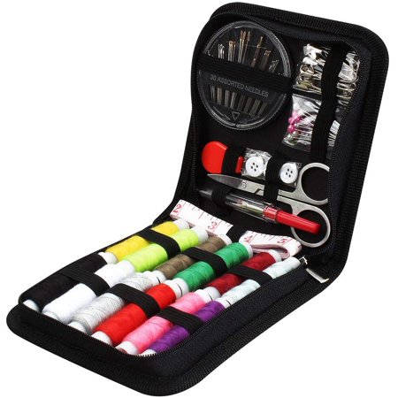 Sewing set, sewing accessories, 12 bobbins with thread, 50 m each, with ...