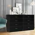 Segmart Black 4 Drawer Dresser for Small Space, Wood Storage Cabinet ...