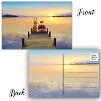 Holiday Stripes 4-Up Printable Postcards - Pack of 10 sheets / 40 ...