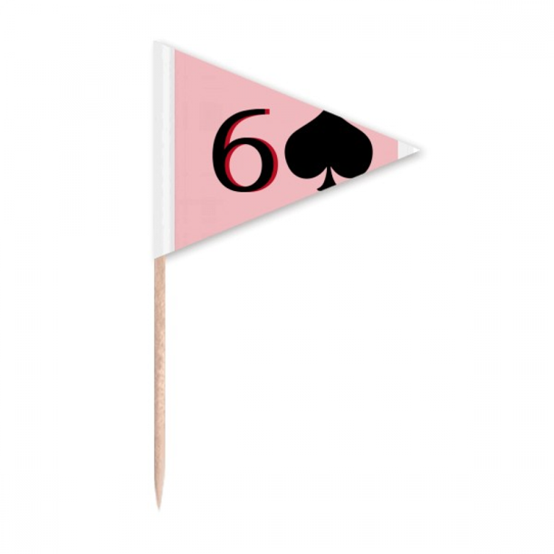 Peace Spade 6 Poker Toothpick Triangle Cupcake Toppers Flag - Walmart.ca