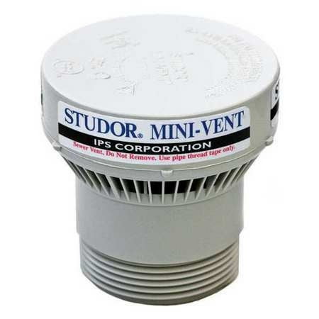 Studor 20341 Mini-Vent Air Admittance Valve with PVC Adapter, 1-1/2- or 2-Inch Connection ...