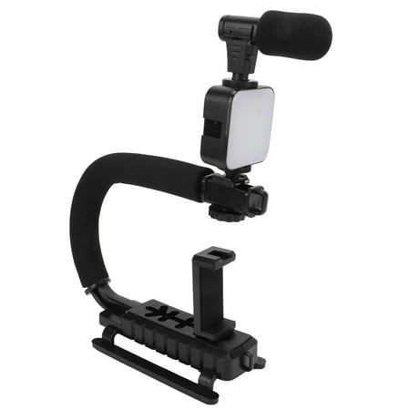 Ecomeon Handheld Video Camera Stabilizer With LED Light Microphone ...