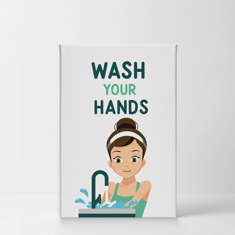 Printable Wash Hands Sign For Kids