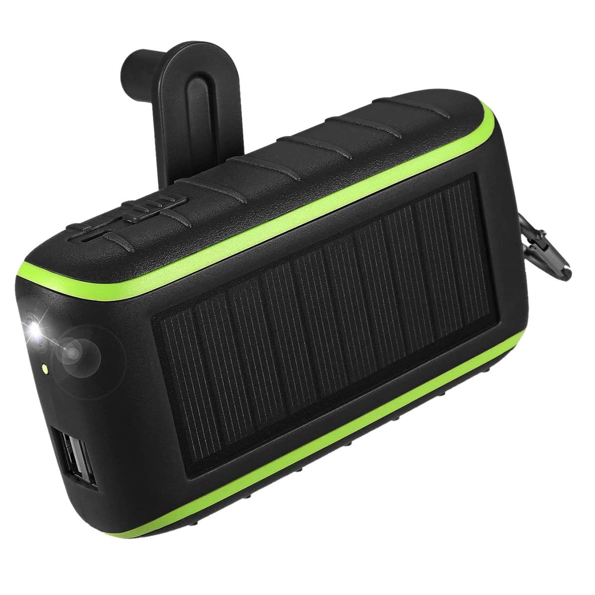 XSY Solar Charger, 10000MAh Portable Hand Crank Phone Charger 2 USB ...