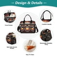 ALAZA Skull with Flame Print Cooler Lunch Bag Insulated Reusable Lunch ...