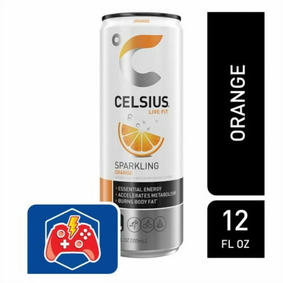 CELSIUS Sparkling Fantasy Vibe, Low Calorie Carbonated Energy Drink, 12 ...