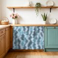 Blue Waves Cabinet Curtains for Kitchen 28"W x 35"L, Country Abstract ...