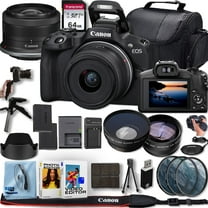 Canon EOS R50 4K Mirrorless Camera Bundle with RF-S 18-45mm Lens ...