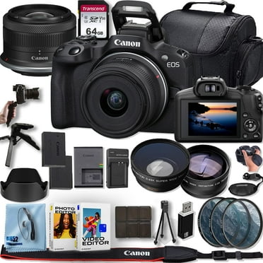 Canon EOS R50 4K Mirrorless Camera Bundle with RF-S 18-45mm Lens ...