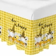 Bee Happy Bed Skirt King Size 16 Inch Drop, Dwarfs Daisy Honey ...