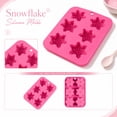 6-Cavity Snowflake Silicone Mold, Holiday Shape Rice Cake Pudding ...