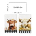 A Highland Cow Pattern Kitchen Towels Set Of 2 Absorbent Soft Dish ...