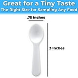 "Avant Grub, 500 Pack White Plastic 3"" Disposable Mini Sample Spoons ...
