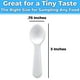 Avant Grub 3" White Plastic Mini Sample Spoons for Tasting & Catering ...