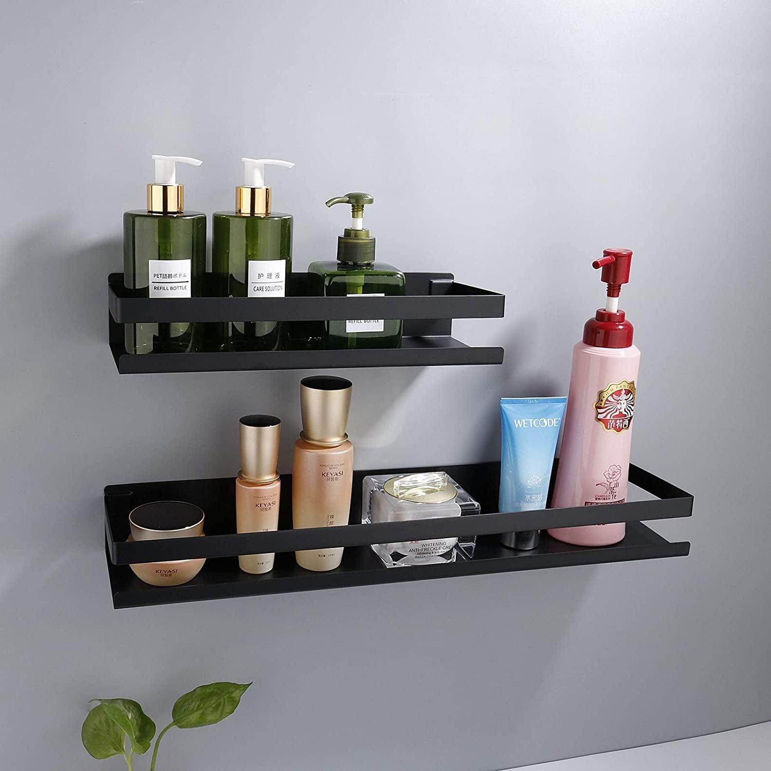 Click here for Akmi Bathroom Wall Shelf 20-40cm Modern Matte Blac... prices