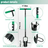 Hortem Long-Handled Bulb Planter Tool, Steel Garden Planting Tool for ...