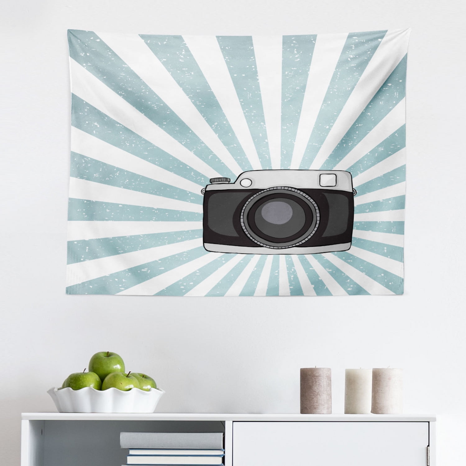 Camera Tapestry, Old Fashioned Various Recording Devices Film Movie ...