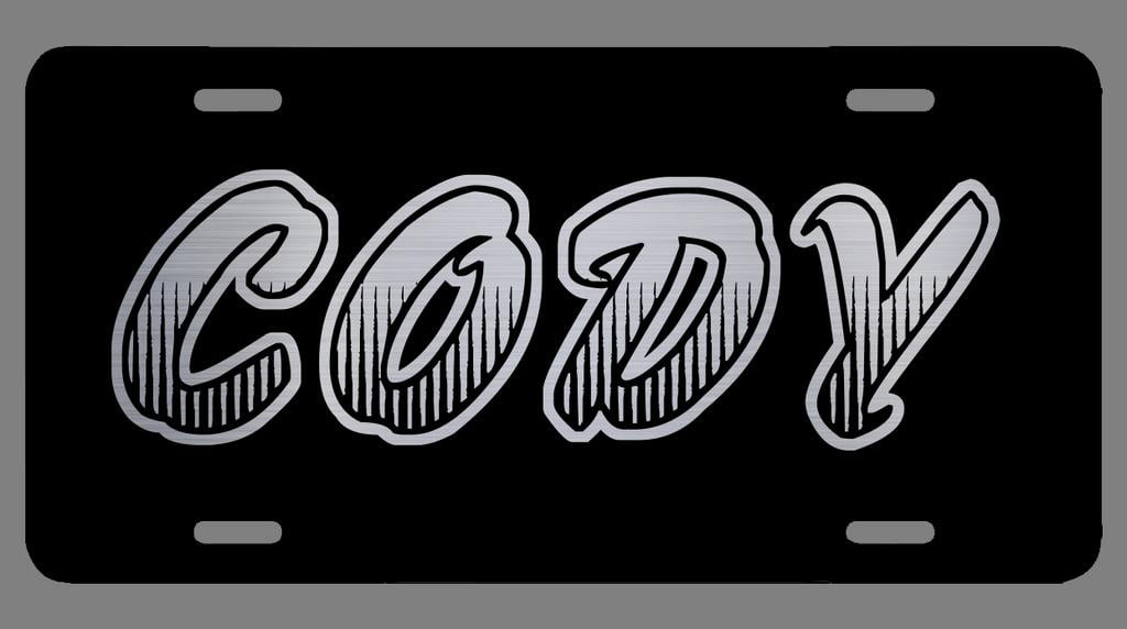 Cody Name Etched Style License Plate Tag Vanity Novelty Metal | Etched ...