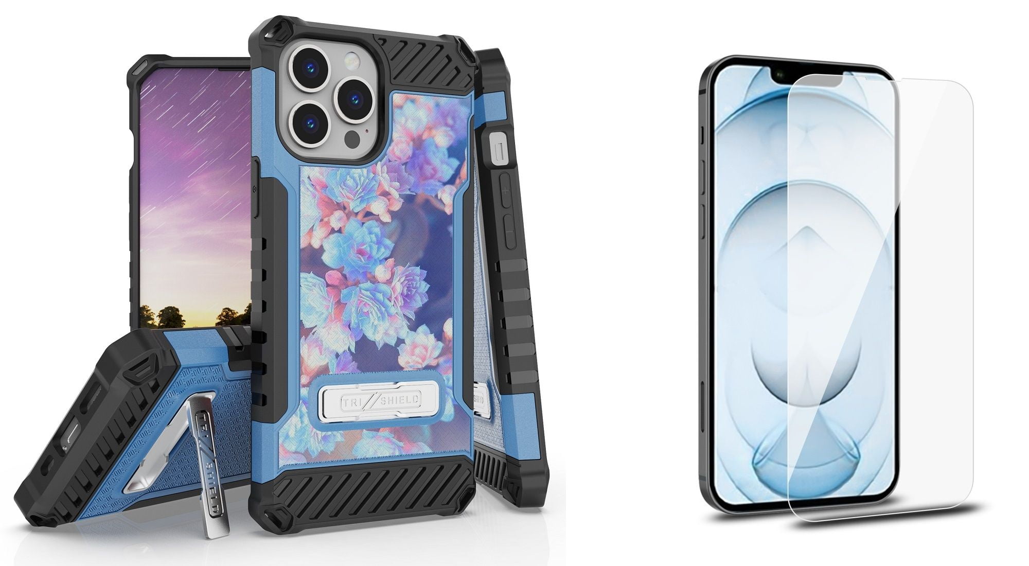 Bemz iPhone 13 Pro Bundle: Tri Shield Shockproof Armor Rugged Case ...