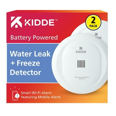 Kidde Smart Water Leak & Freeze Alarm with Wi-Fi, Battery Operated ...
