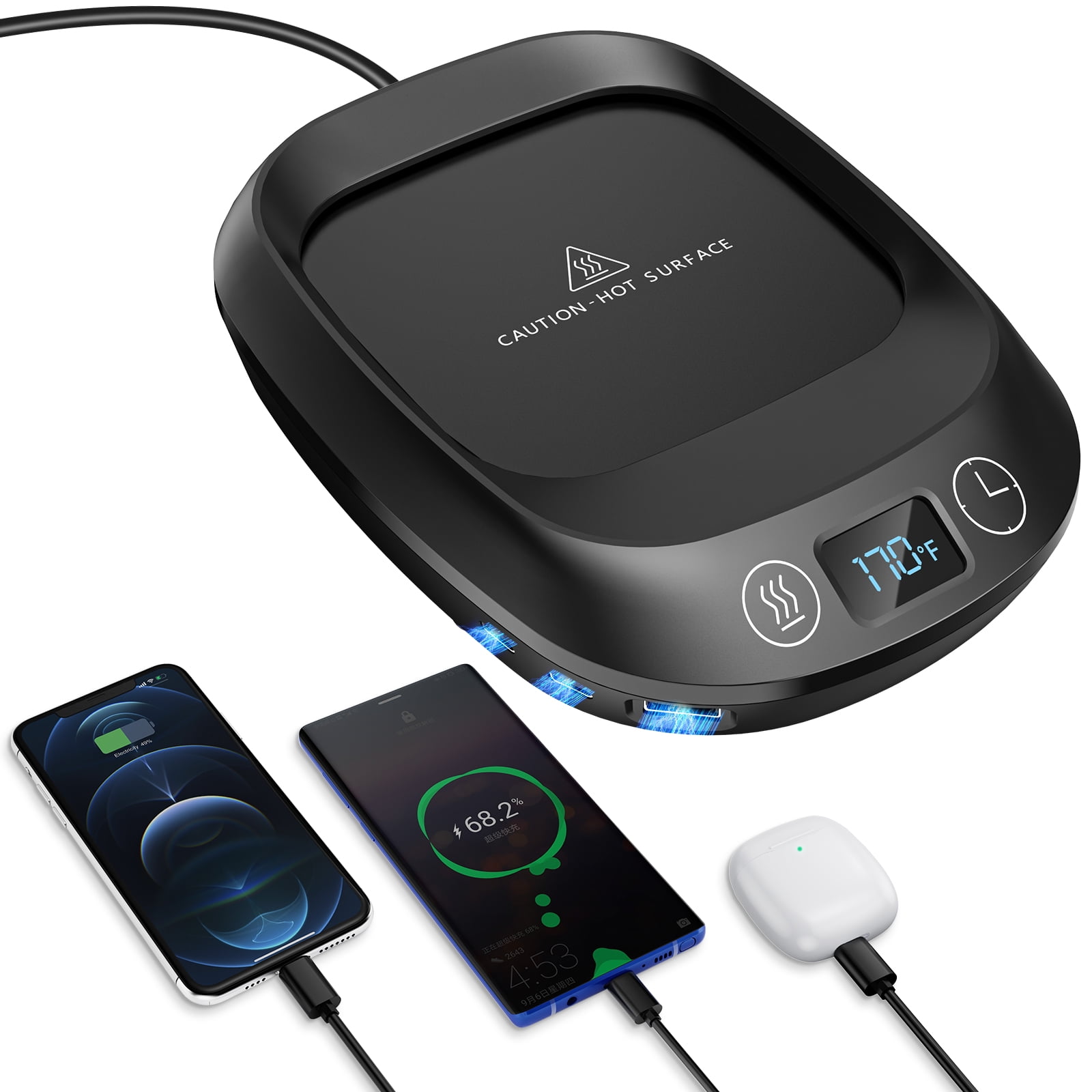 Coffee Mug Warmer，Electric Cup Warmer, Candle Warmer with 8H Auto Shut ...