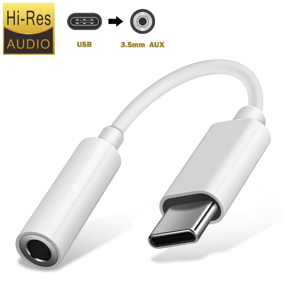 USB C to 3.5MM Headphone Jack Adapter, USB C to Audio, USB Type-C to 3 ...