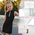 Byoo Tween Girls Zip Up Athletic Dress Solid Sleeveless Fitted Active ...