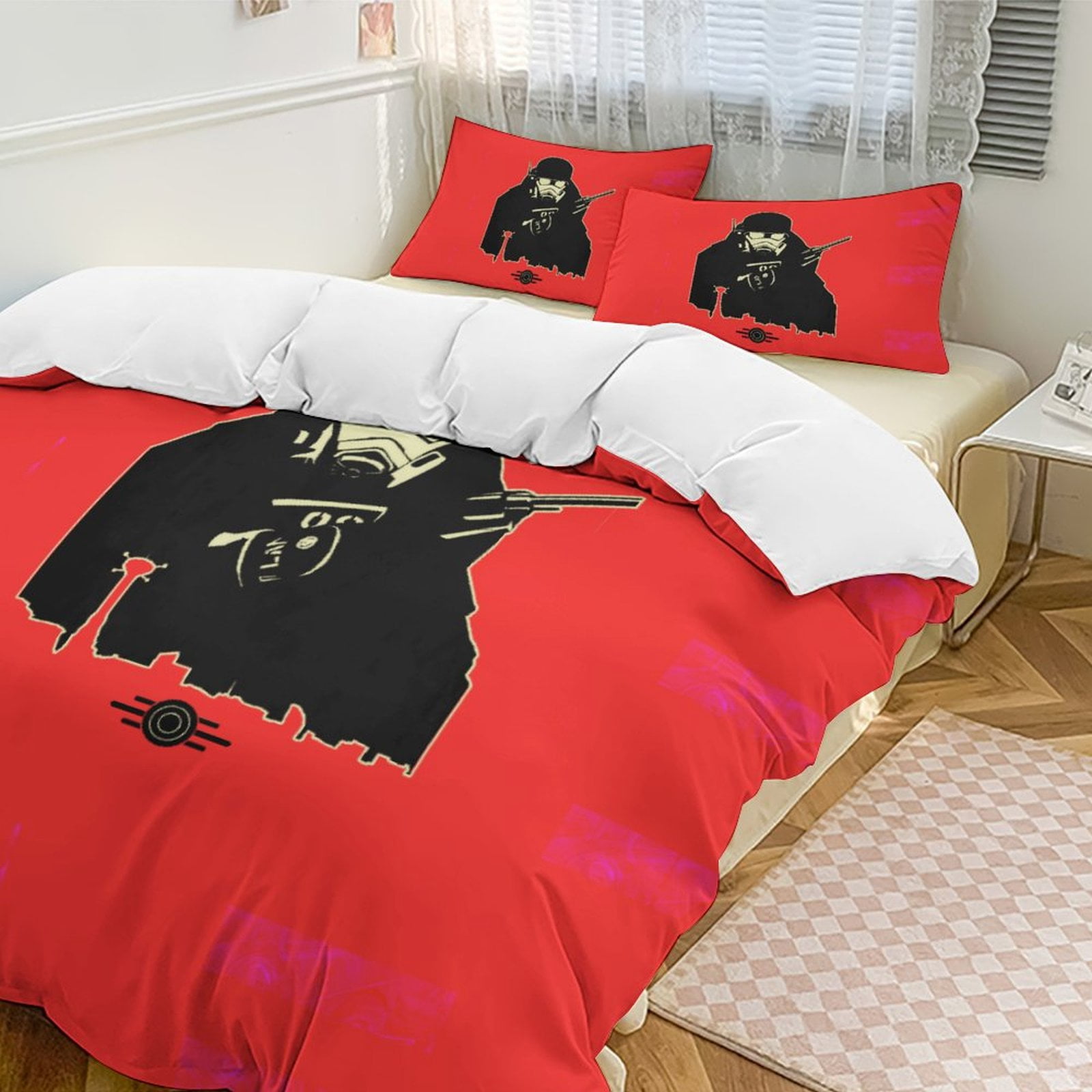 Click here for Yingd Red Fallout Comforter Set Soft 3 Pcs Twin Be... prices