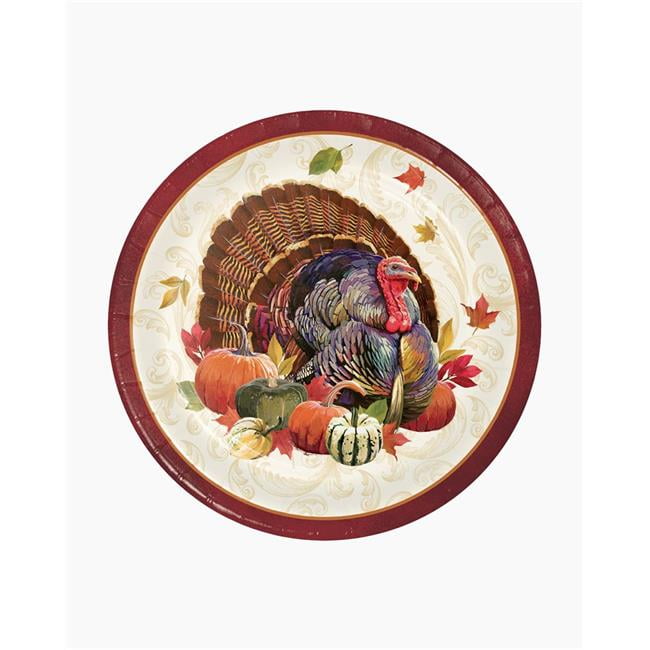 Creative Converting 359411 Thanksgiving Turkey Dinner Plates - Walmart.com