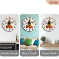 2D Flat 1pc 10Inch Wooden Friendly Fruit-Themed Wall Clock with ...