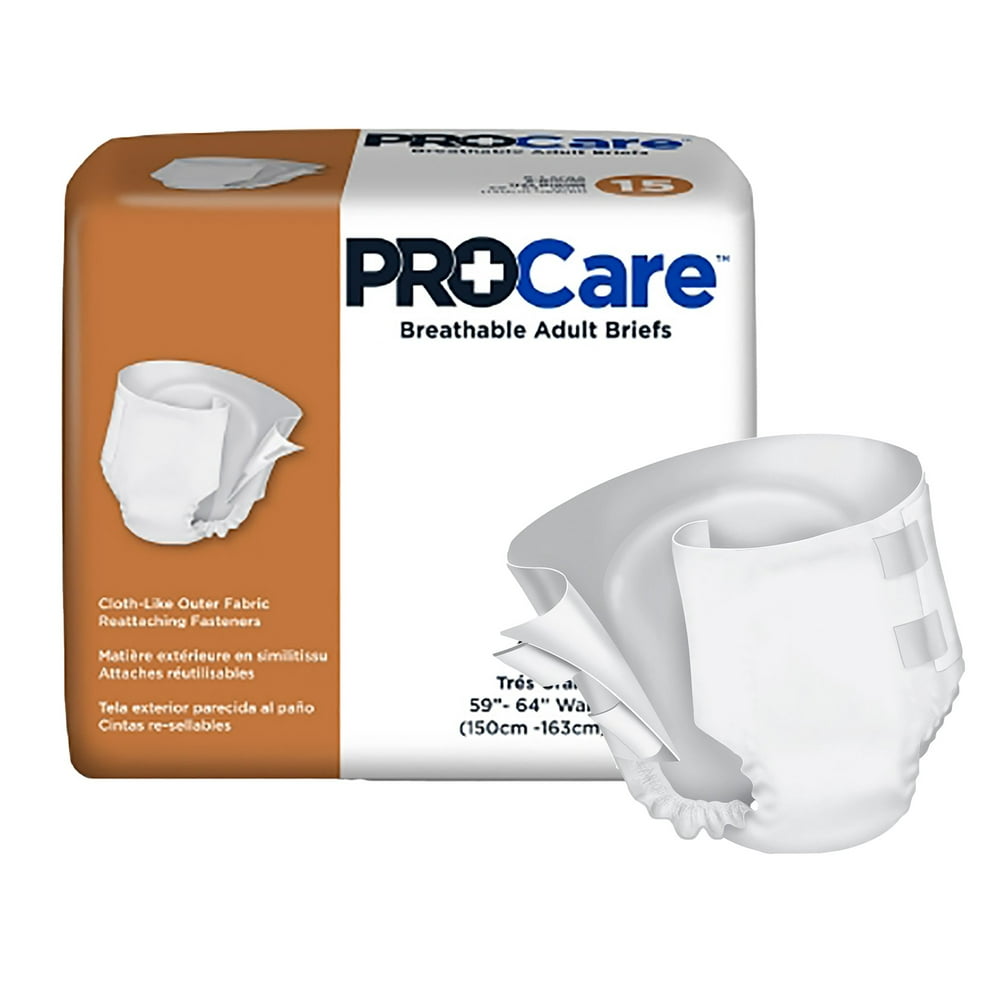 ProCare Adult Incontinence Brief XL Heavy Absorbency Breathable, CRB ...