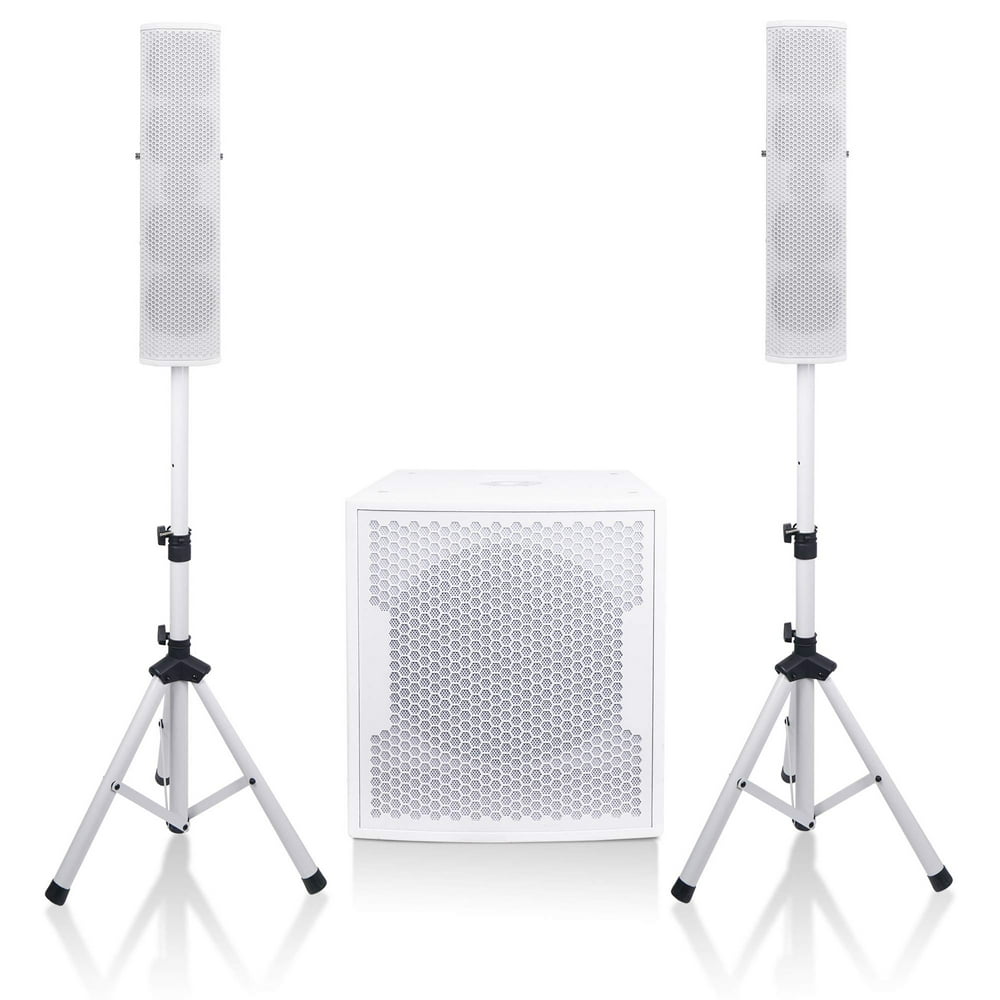 Sound Town Subwoofer And Column Speaker Line Array System With Two 500w Passive Column Speakers