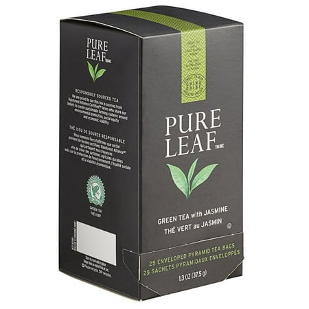 Pure Leaf Green Tea with Jasmine Pyramid Tea Sachets - 25/Box | Walmart ...