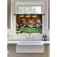 Abstract Animal Sheer Curtains 45 Inch Long 1 Panel Dog In The Room ...