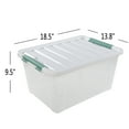Ortodayes 35 Quart Clear Storage Totes with Lids, 6 Pack, Durable ...