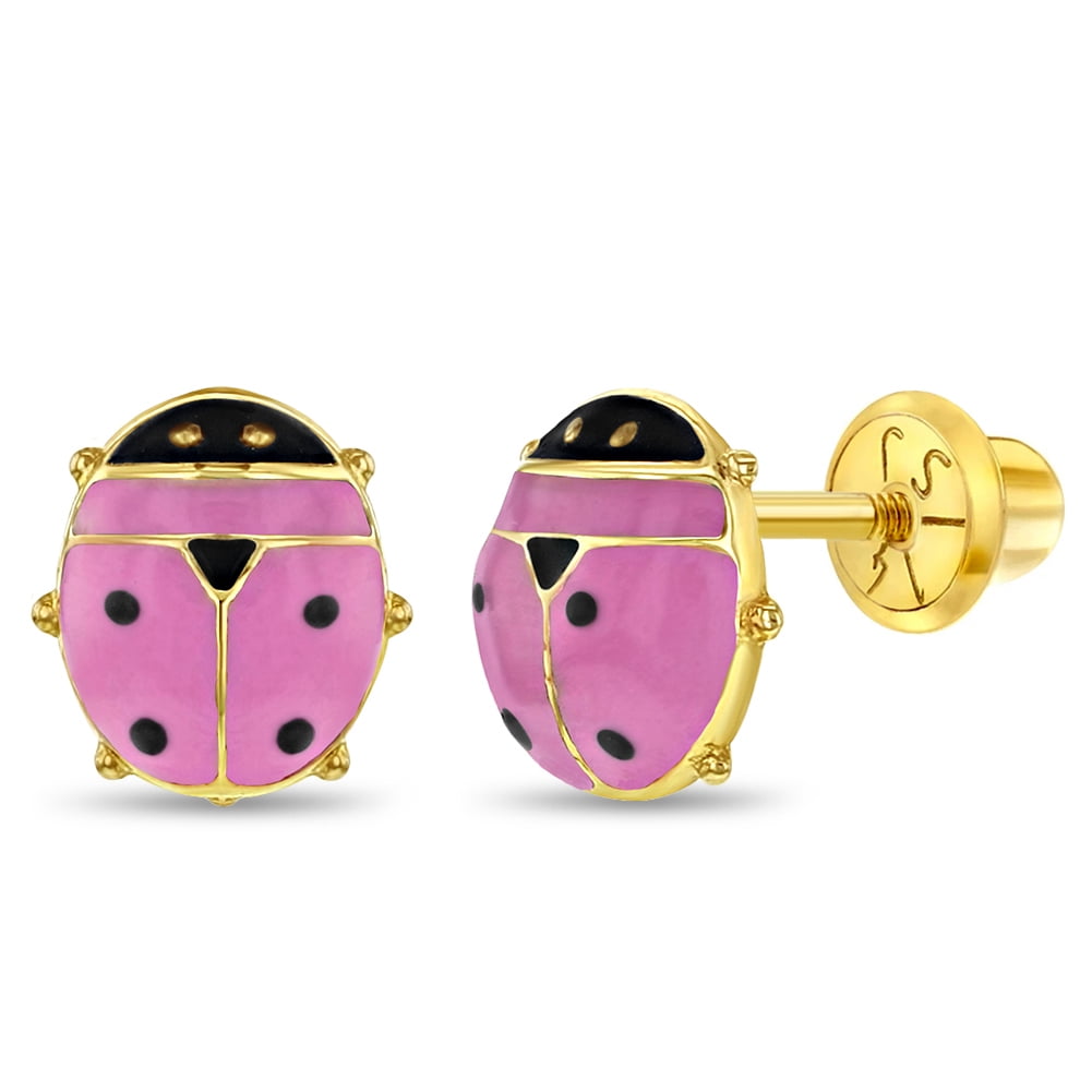 Click here for In Season Jewelry 14k Yellow Gold Pink Enamel Litt... prices