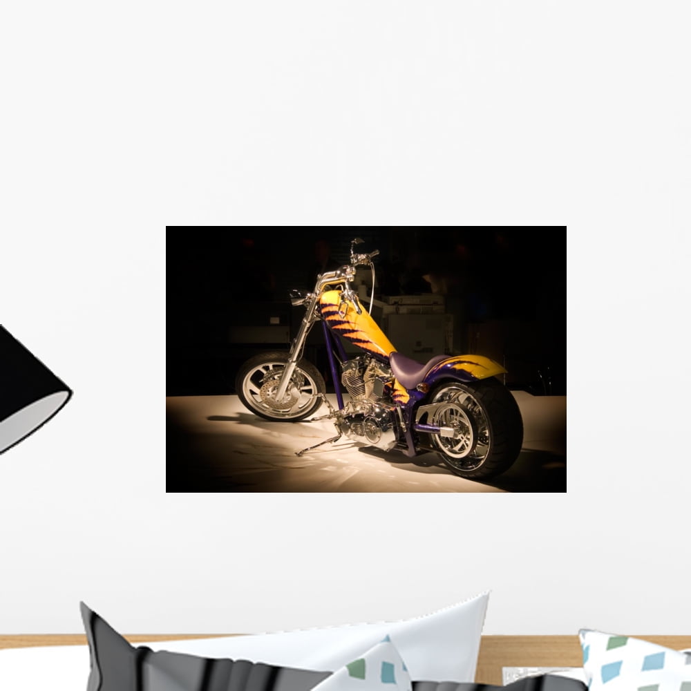 Chopper Motorcycle Wall Mural by Wallmonkeys Peel and Stick Graphic (18 ...