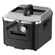 Farberware Kitchen Machine, 4L Dual Deep Fryer with Basket, Stainless ...