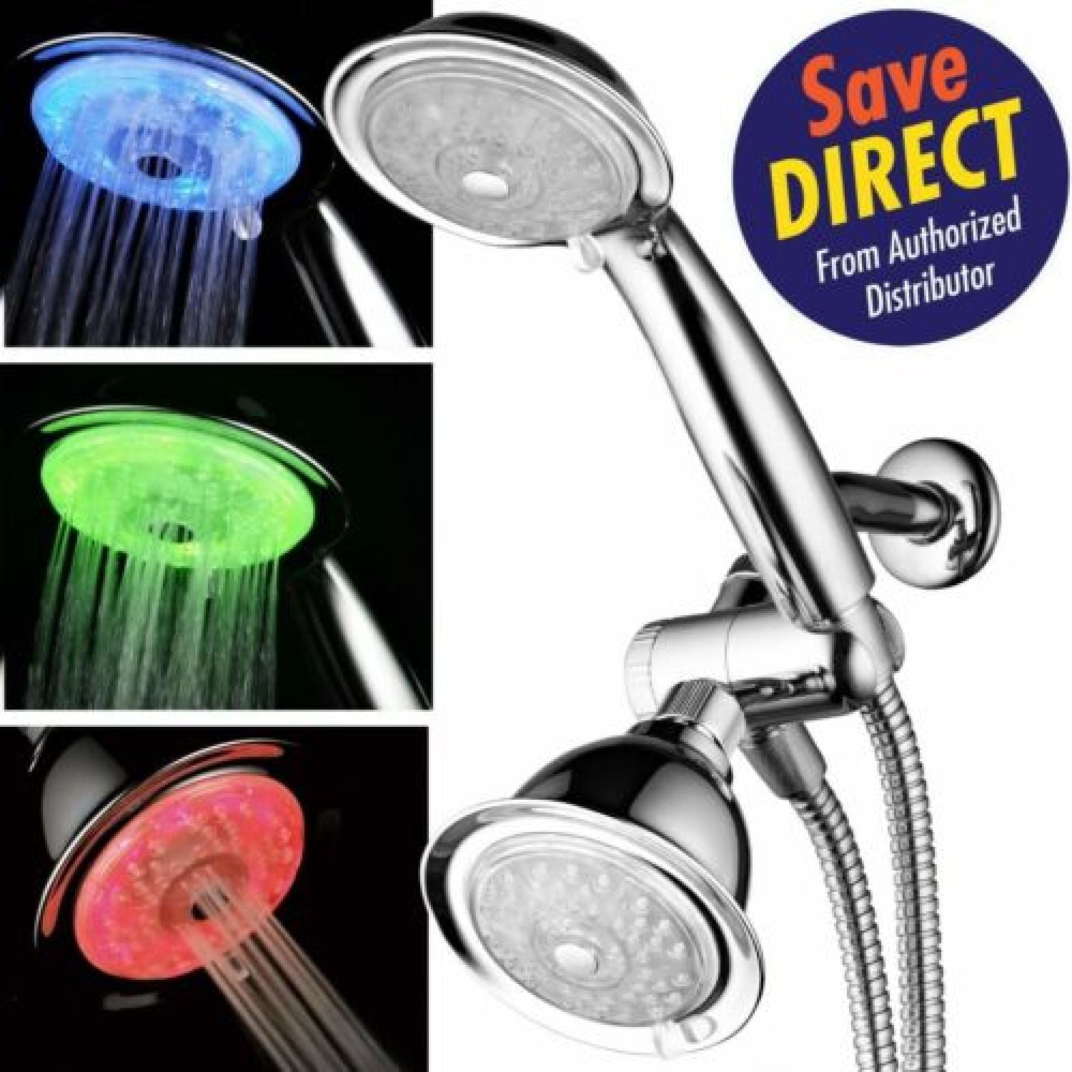 HetayC LED 3-Way Shower Combo with Air Jet Turbo Pressure - Walmart.com