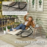 Outsunny Rocking Chair for Sunbathing, Lawn, Garden or Pool, Light ...